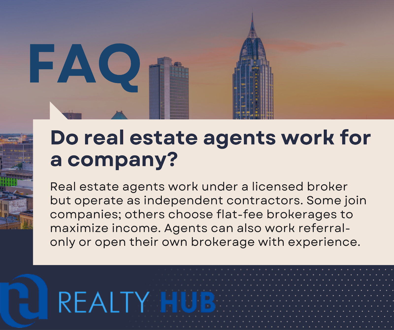 Do Real Estate Agents Work for a Company? – Join Realty Hub